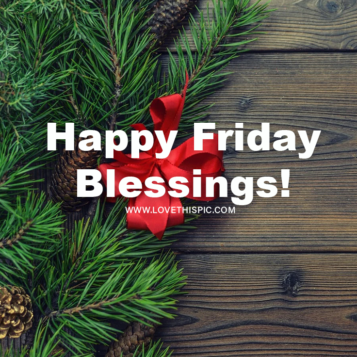 Pine Tree With Red Bow - Happy Friday Blessings Pictures, Photos, and ...