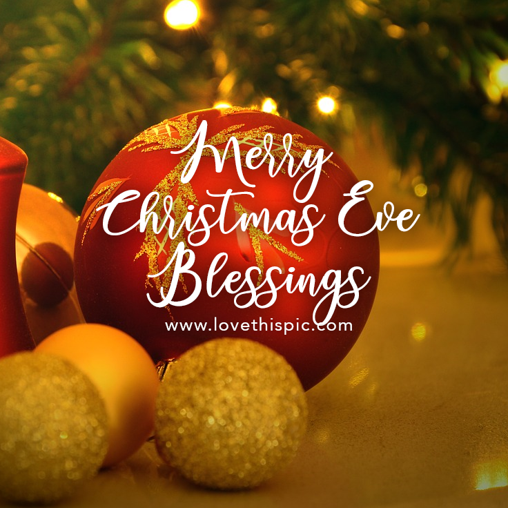 Red & Yellow Glitter Ornament - Merry Christmas Eve Blessings Pictures ...