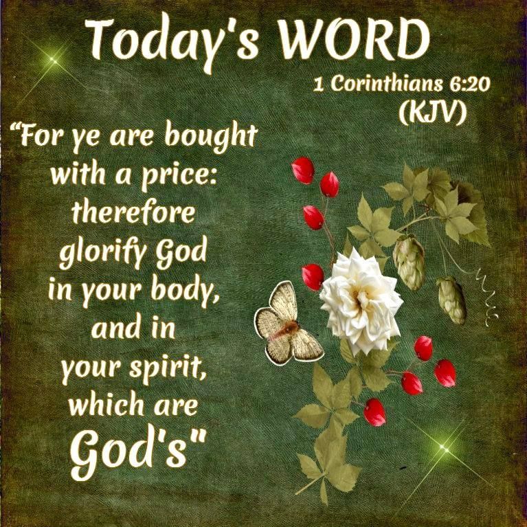1 Corinthians 6:20 - Today's Word Pictures, Photos, and Images for ...