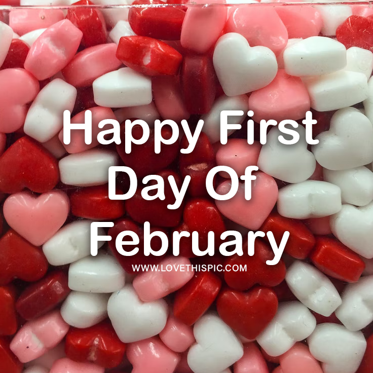 White, Red And Pink Mini Candy Hearts - Happy First Day Of February ...