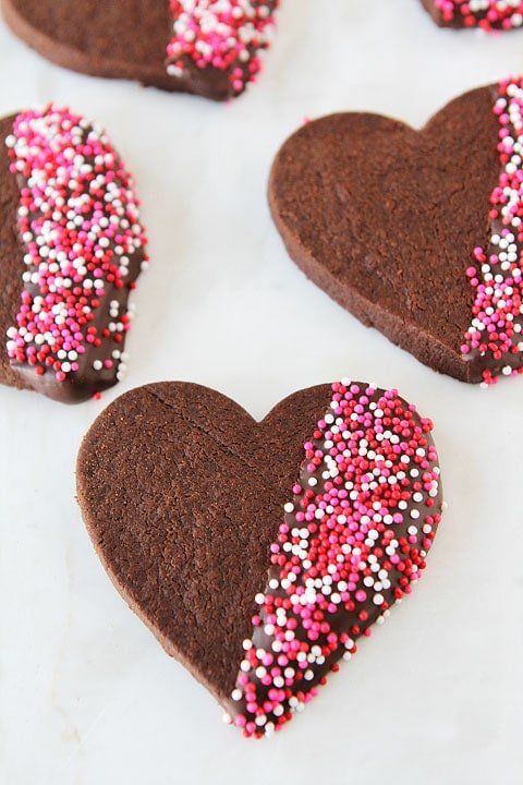 Chocolate Shortbread Heart Cookies Pictures, Photos, and Images for ...