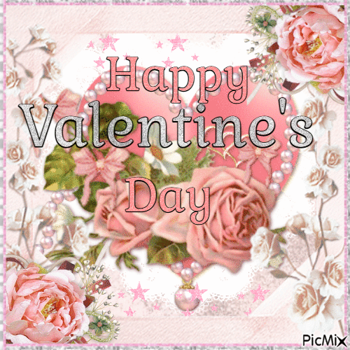 Pink Rose & Peony Happy Valentine's Day Gif Pictures, Photos, and ...