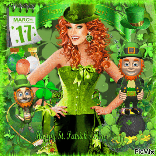 Leprechaun & Lady - Happy St. Patrick's Day Gif Pictures, Photos, and ...