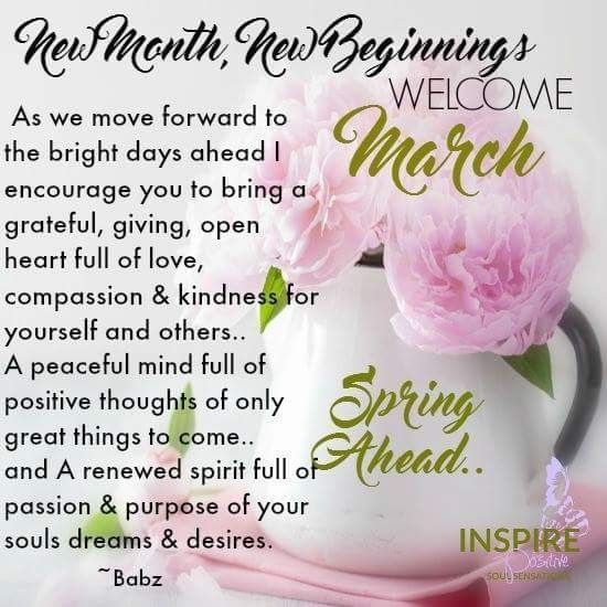New Month, New Beginnings, Welcome March Pictures, Photos, and Images ...