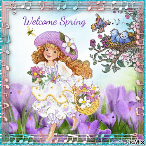 Welcome Spring Girl Gif Pictures, Photos, and Images for Facebook ...