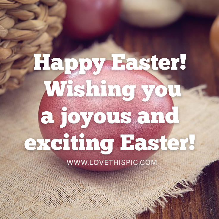 Happy Easter! Wishing You A Joyous And Exciting Easter! Pictures ...