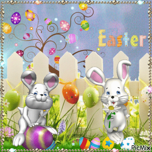 3D White Bunnies - Happy Easter Animation Pictures, Photos, and Images ...