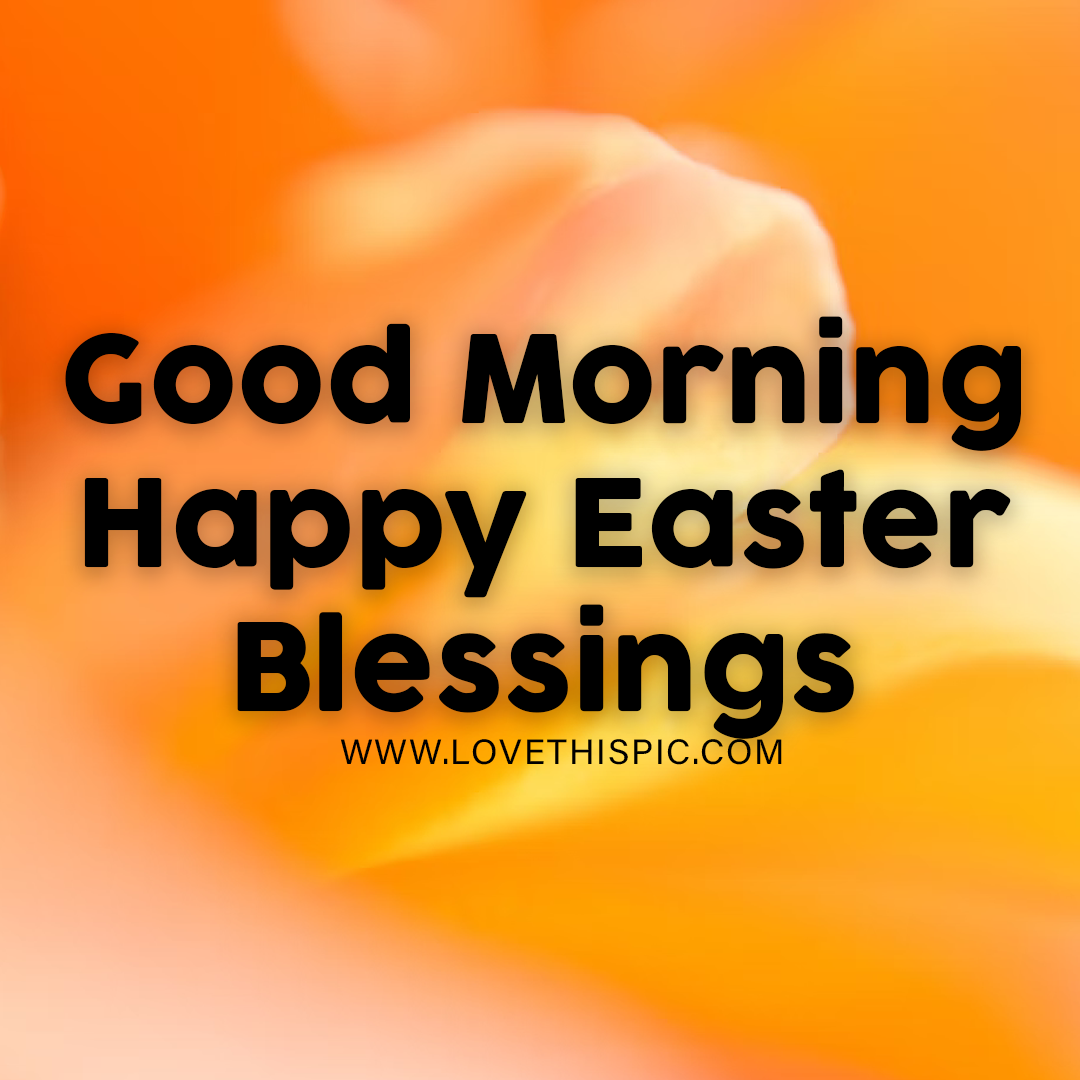 Good Morning, Happy Easter Blessings Pictures, Photos, and Images for ...