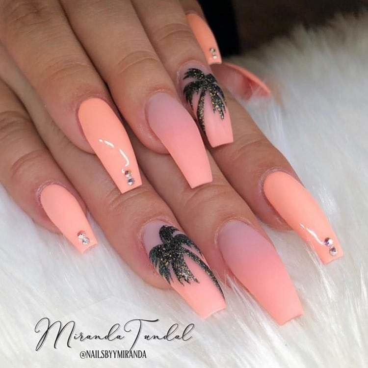 Summertime Coconut Tree Coffin Nails Pictures, Photos, and Images for ...