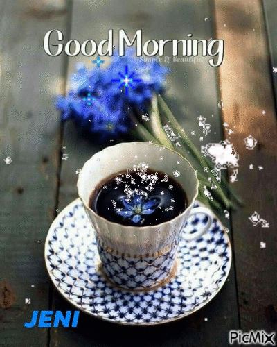 Good Morning Tea With Blue Flowers Pictures, Photos, and Images for ...