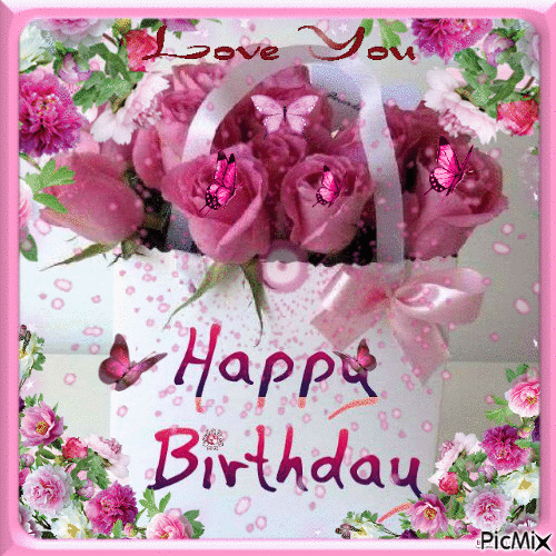Pink Roses - Happy Birthday Gif Pictures, Photos, and Images for ...