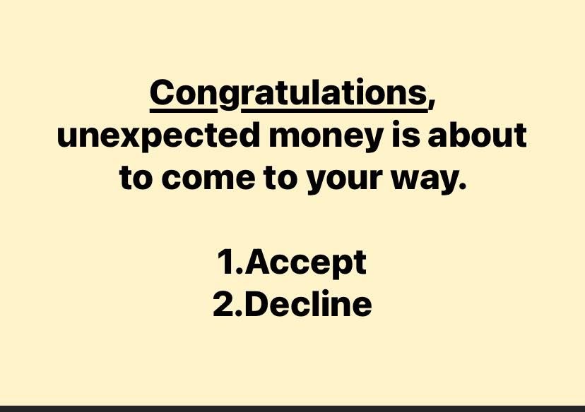 Congratulations, Unexpected Money Is About To Come Your Way Pictures ...