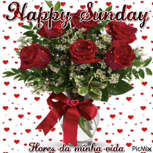 Floating Hearts & Roses - Happy Sunday Pictures, Photos, and Images for ...