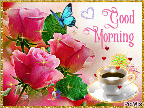 Good Morning Pink Roses Gif Pictures, Photos, and Images for Facebook ...