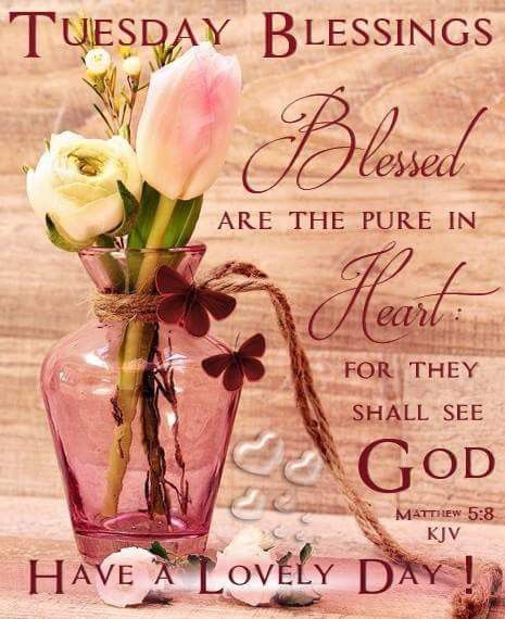 Blessed Are The Pure In Heart. Tuesday Blessings Pictures, Photos, and ...