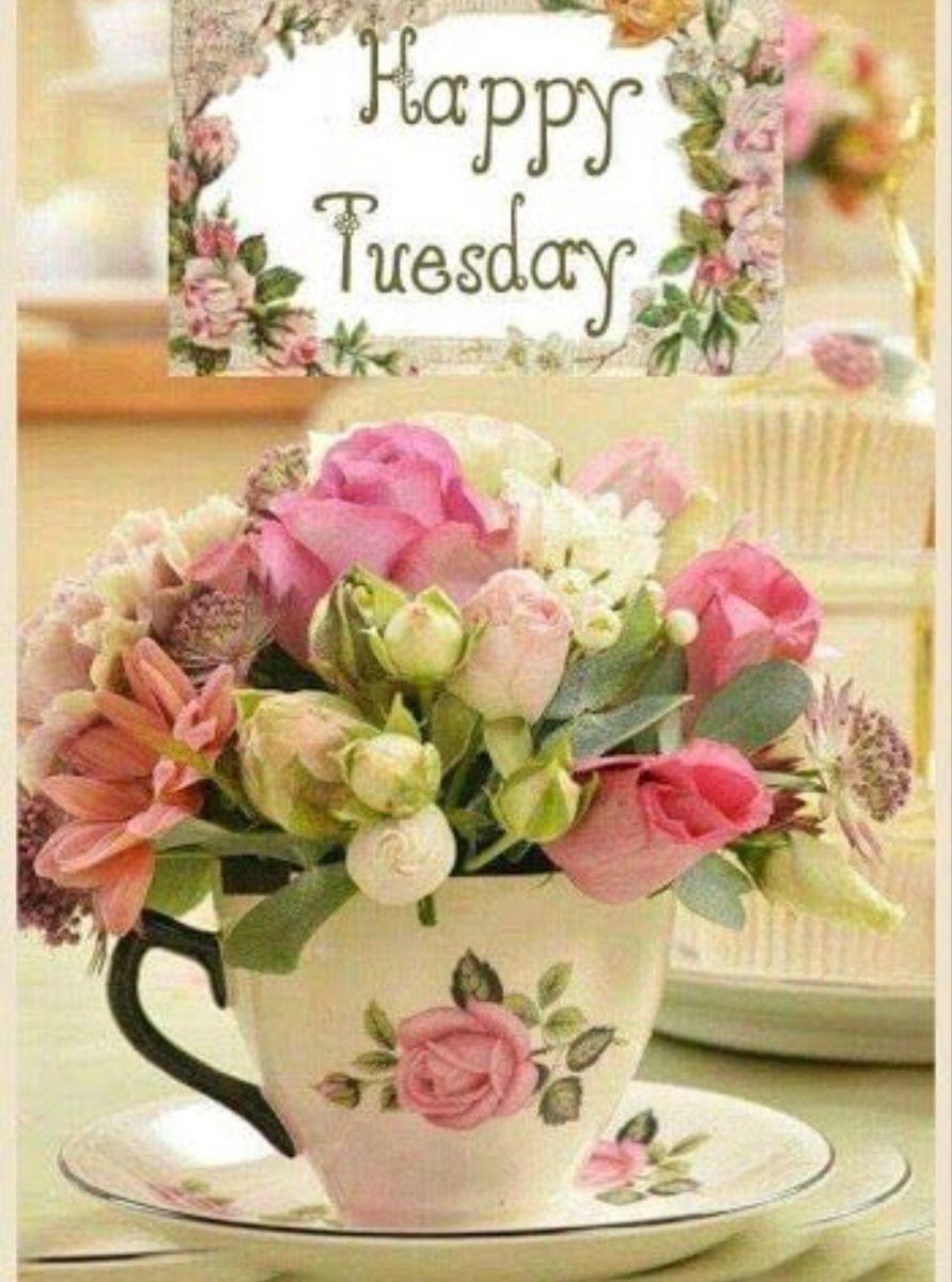 Vintage Flower Cup - Happy Tuesday Pictures, Photos, and Images for ...