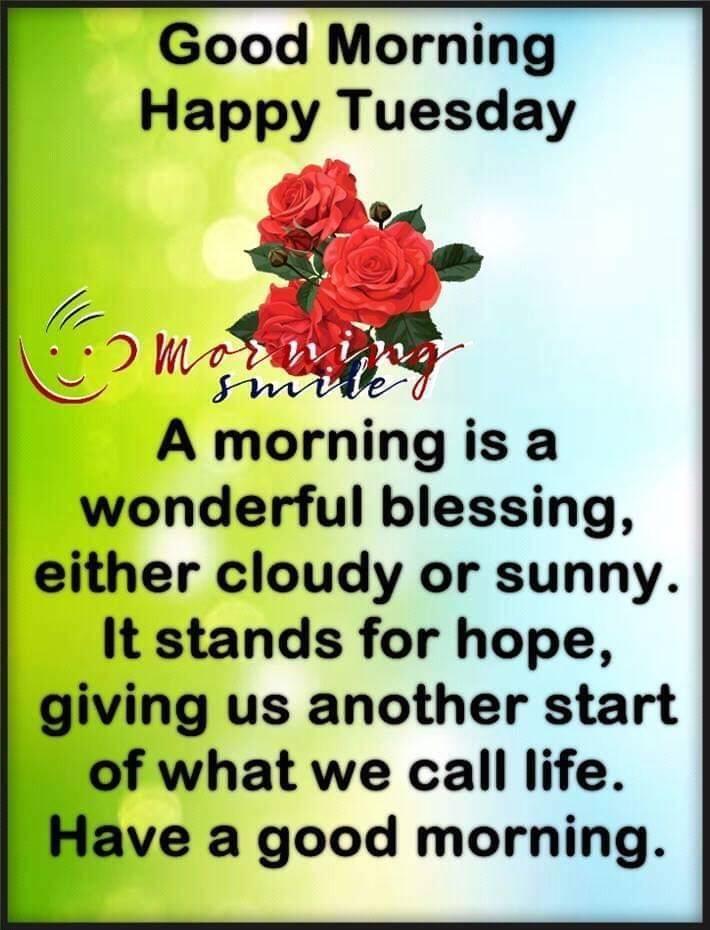 A Morning Is A Wonderful Blessing, Either Cloudy Or Sunny. Good Morning ...