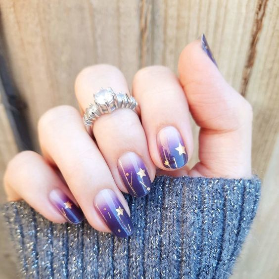 Ombre Gold Star Nails Pictures, Photos, and Images for Facebook, Tumblr ...
