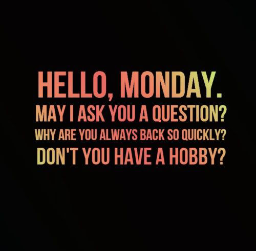 Hello, Monday. May I Ask You A Question? Pictures, Photos, and Images ...