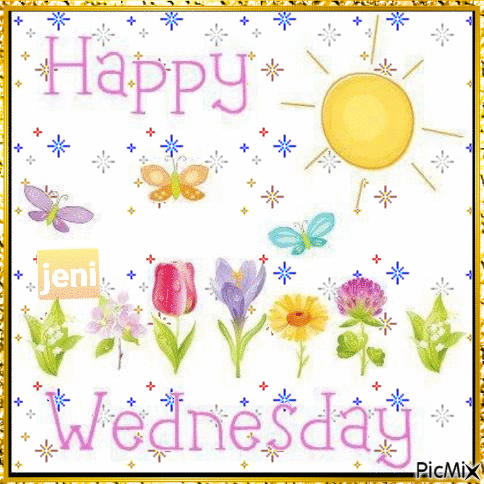 Sparkling Happy Wednesday With Sun And Flowers Pictures, Photos, and ...
