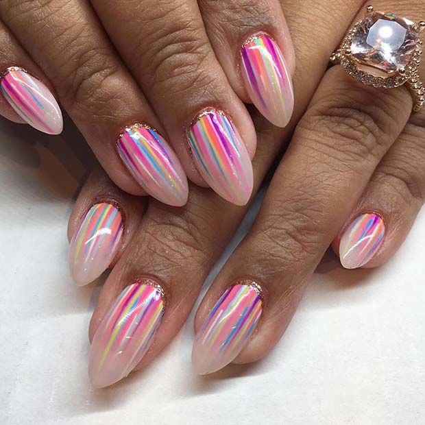 Colorful Strip Short Nails Pictures, Photos, and Images for Facebook ...