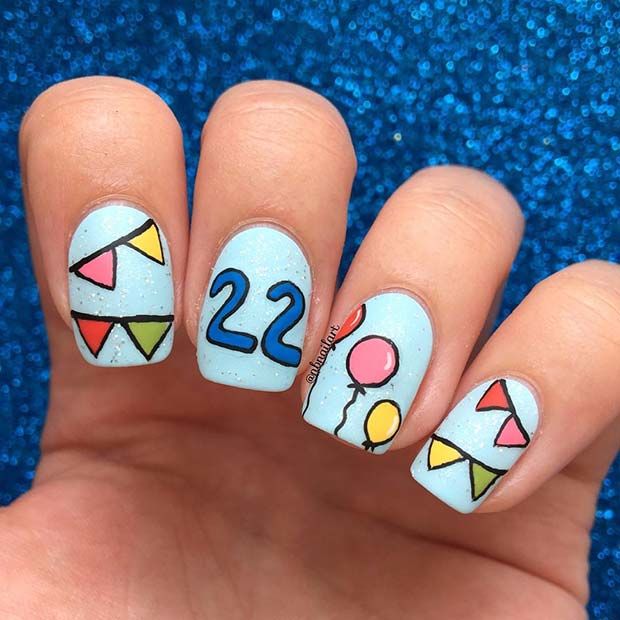 Balloon Birthday Nail Art Pictures, Photos, and Images for Facebook ...