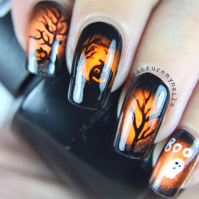 Spooky Pumpkin Nails Pictures, Photos, and Images for Facebook, Tumblr ...