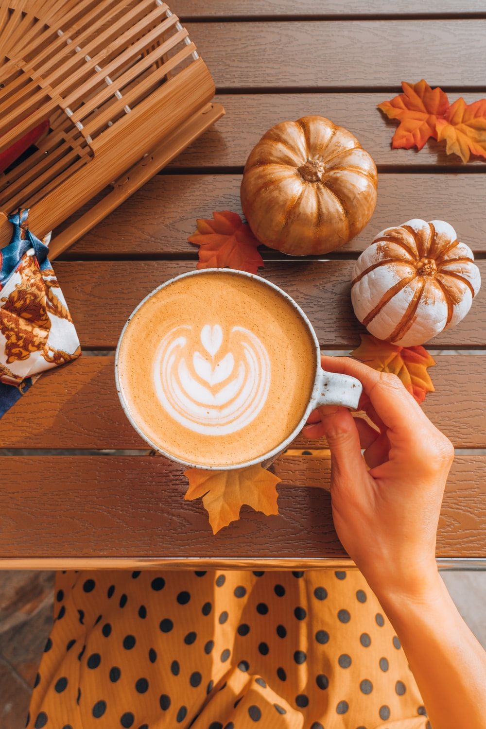 Fall Coffee With Leaf And Pumpkin Pictures, Photos, and Images for ...