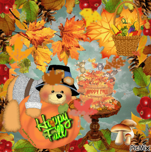 Happy Fall Gif With Teddy Pictures, Photos, and Images for Facebook ...