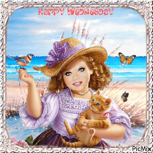 Girl Holding Kitty - Happy Wednesday Pictures, Photos, and Images for ...