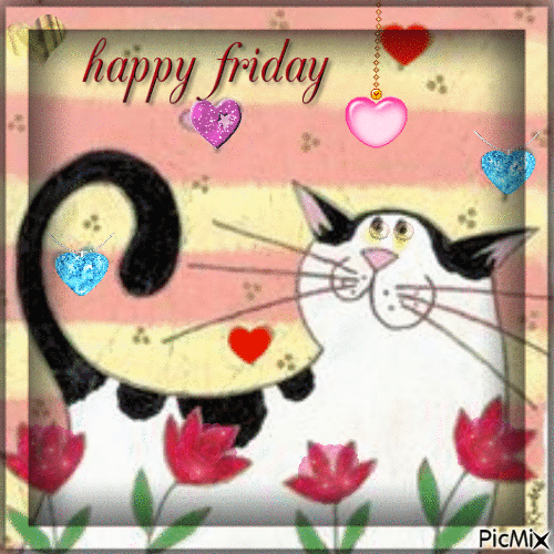 Cat With Flower - Happy Friday Pictures, Photos, and Images for ...