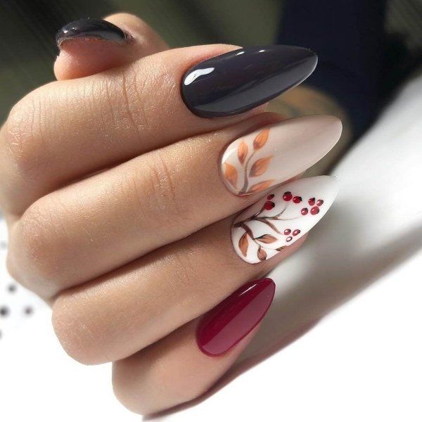 Autumn Branch Nails With Multicolors Pictures, Photos, and Images for ...