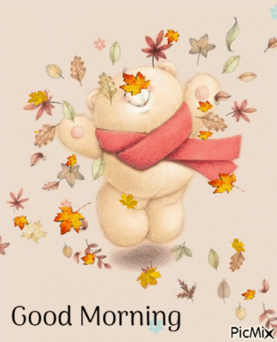 Fall Teddy Bear - Good Morning Pictures, Photos, and Images for ...