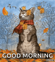 Autumn Cat - Good Morning Pictures, Photos, and Images for Facebook ...