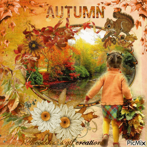 Squirrel And Girl Autumn Gif Pictures, Photos, and Images for Facebook ...