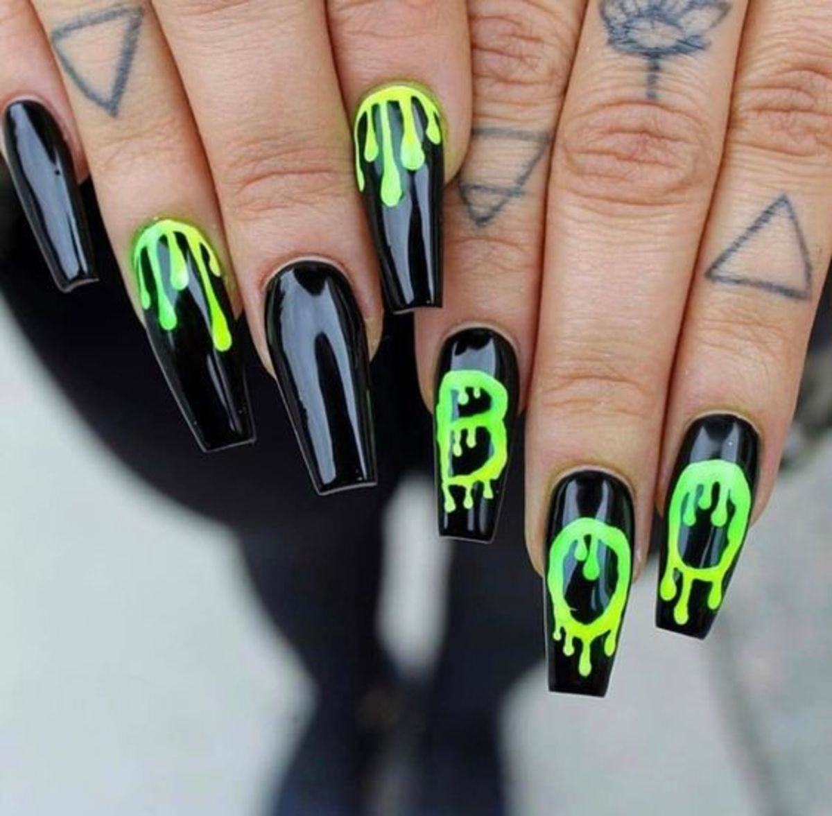 Green Drip 'Boo' Nails Pictures, Photos, and Images for Facebook ...