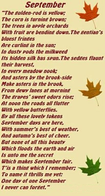 Poem For September Pictures, Photos, and Images for Facebook, Tumblr ...