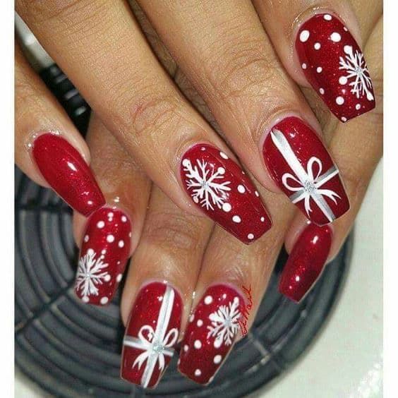 Red Snowflake Christmas Nails Pictures, Photos, and Images for Facebook ...