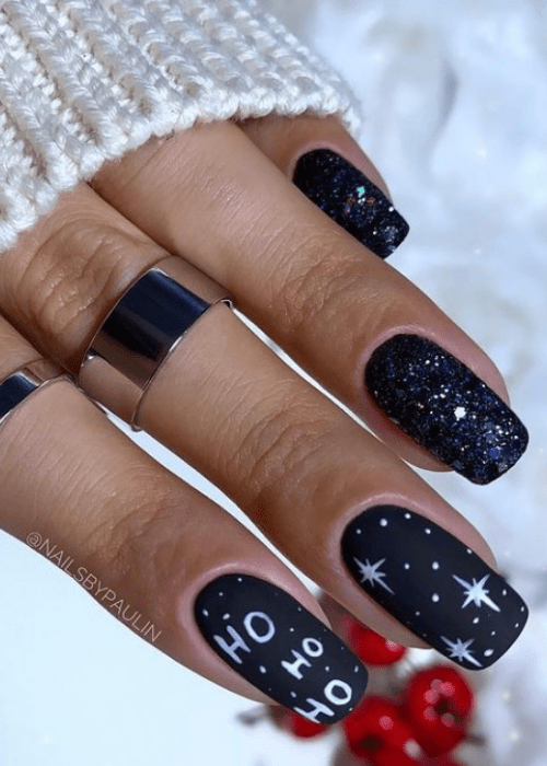 Ho Ho Ho Black Nails Pictures, Photos, and Images for Facebook, Tumblr ...