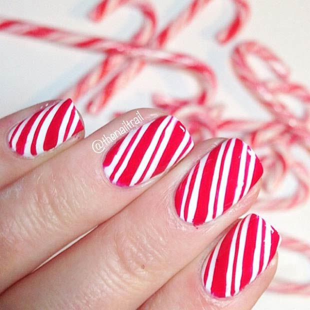 Candy Cane Short Nails Pictures, Photos, and Images for Facebook ...