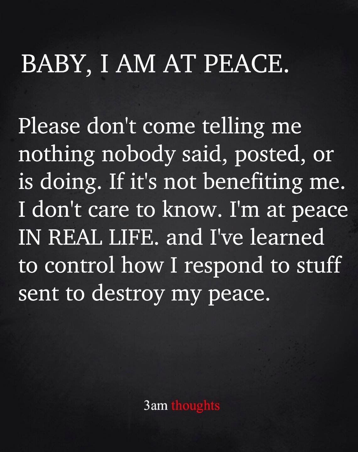 Baby, I Am At Peace. Pictures, Photos, and Images for Facebook, Tumblr ...