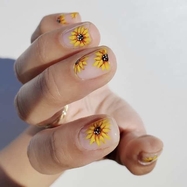 Easy Sunflower Nails Pictures, Photos, and Images for Facebook, Tumblr ...