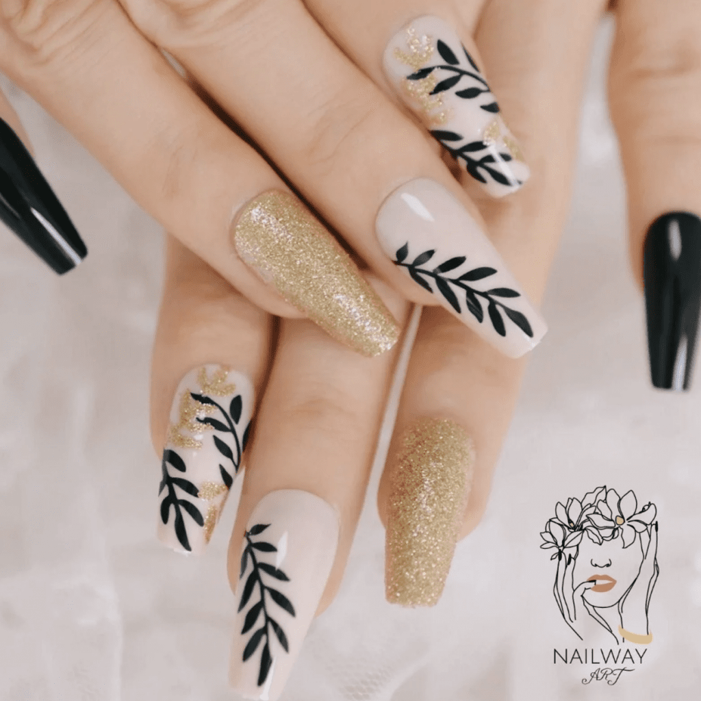 Gold Leaf Fall Nails Pictures, Photos, and Images for Facebook, Tumblr ...