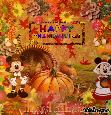 Mickey & Minnie Pilgrim - Happy Thanksgiving Gif Pictures, Photos, and ...