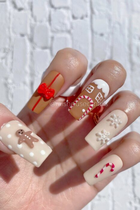 Gingerbread House & Gingerbread Man Nails Pictures, Photos, and Images ...