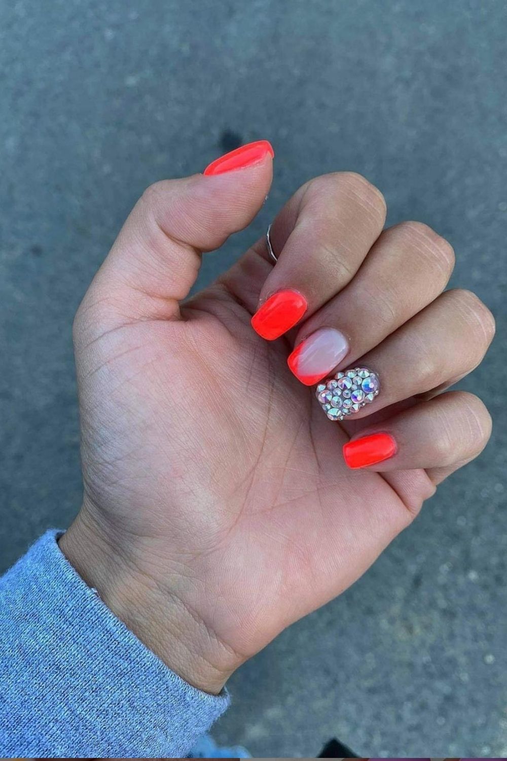 Short Orange Nails With Studs Pictures, Photos, and Images for Facebook ...