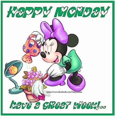 Minnie Watering Flowers - Happy Monday, Have A Great Week Pictures ...