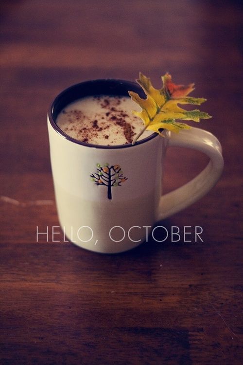 Spiced Coffee With Leaf - Hello, October Pictures, Photos, and Images ...