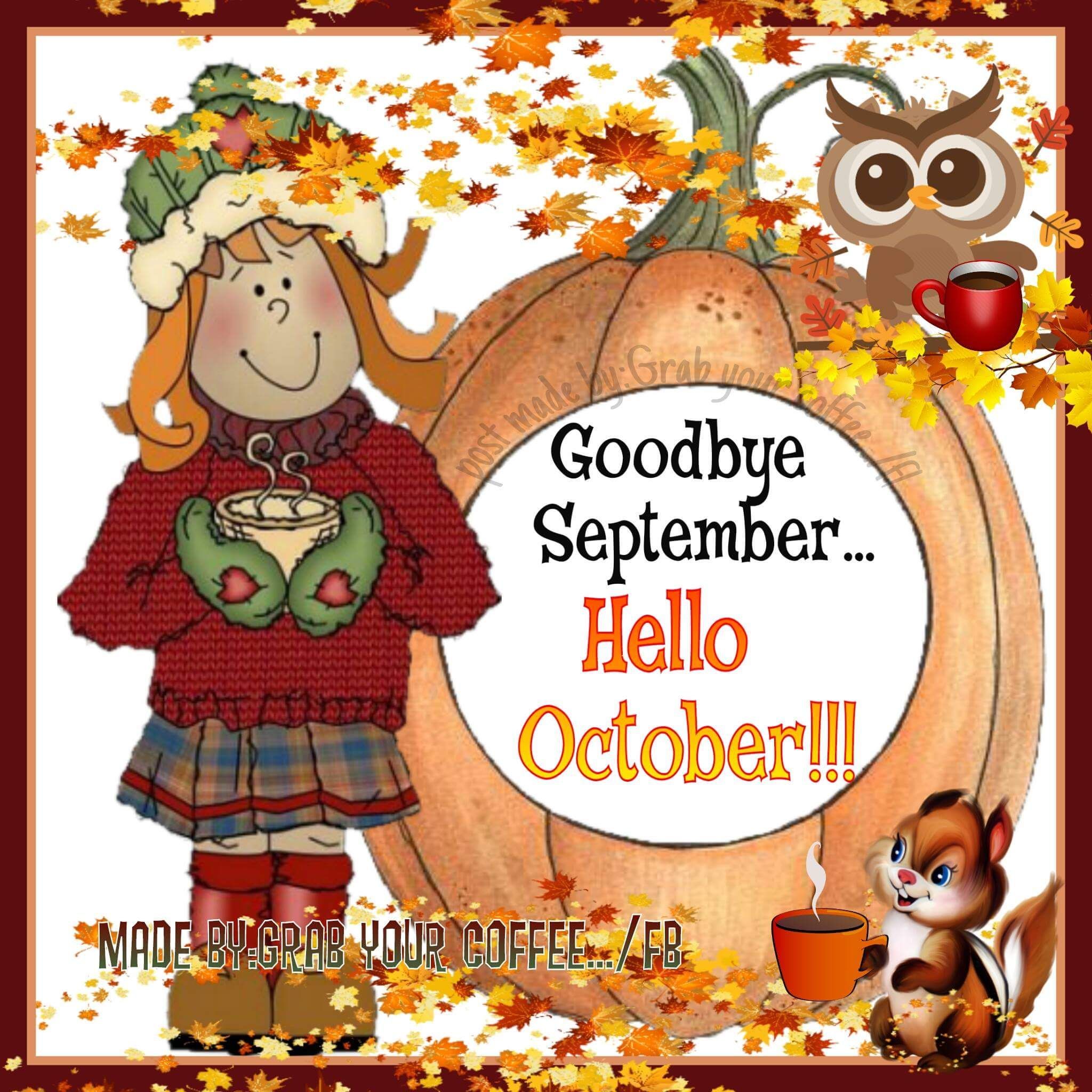 Coffee Girl With Animals - Goodbye September, Hello October!!! Pictures ...