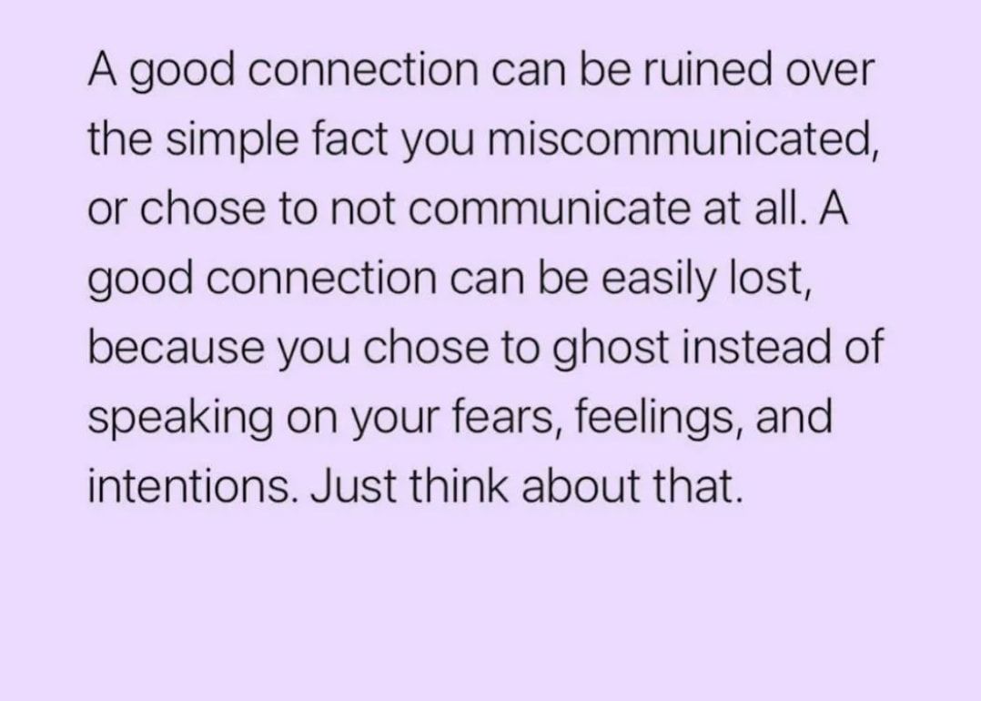 A Good Connection Can Be Ruined Over The Simple Fact You ...